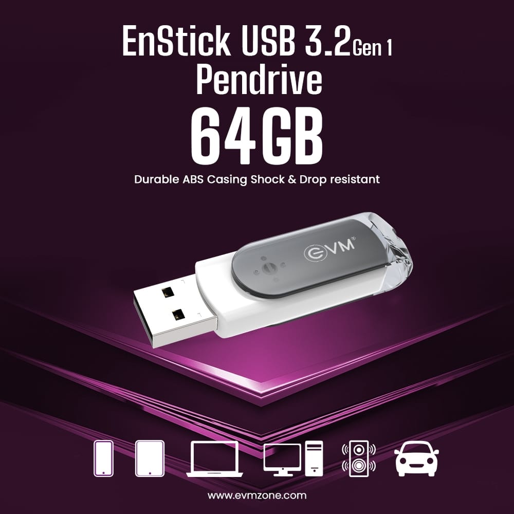 EVM 64GB ENSTICK USB 3.2 GEN 1 (PENDRIVE) - MemoryHouse.in