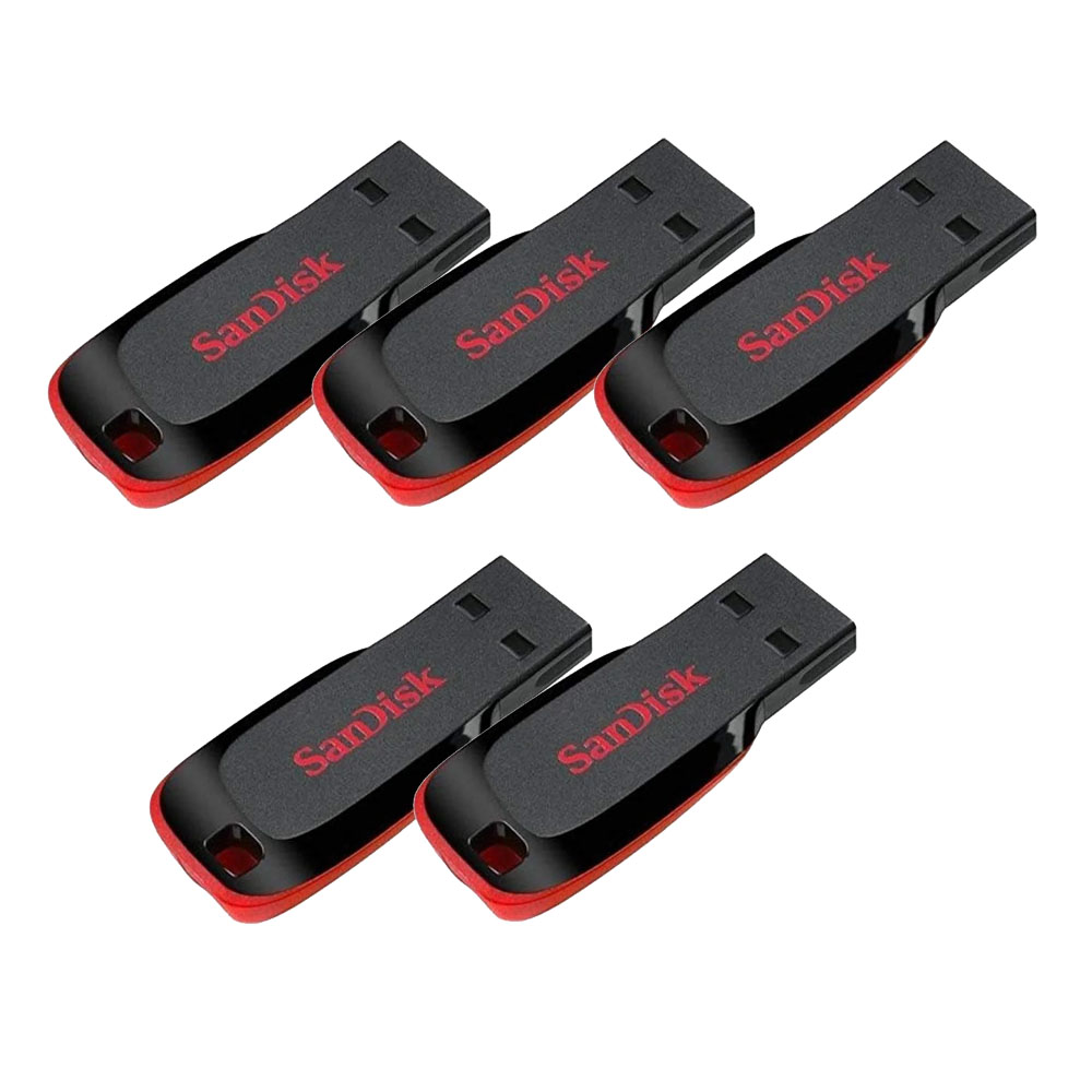 Sandisk Cruzer Blade Utility pendrive 64gb (set of 5) - MemoryHouse.in